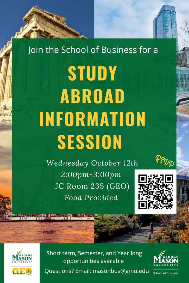 School of Business Study Abroad Information Session | George Mason University